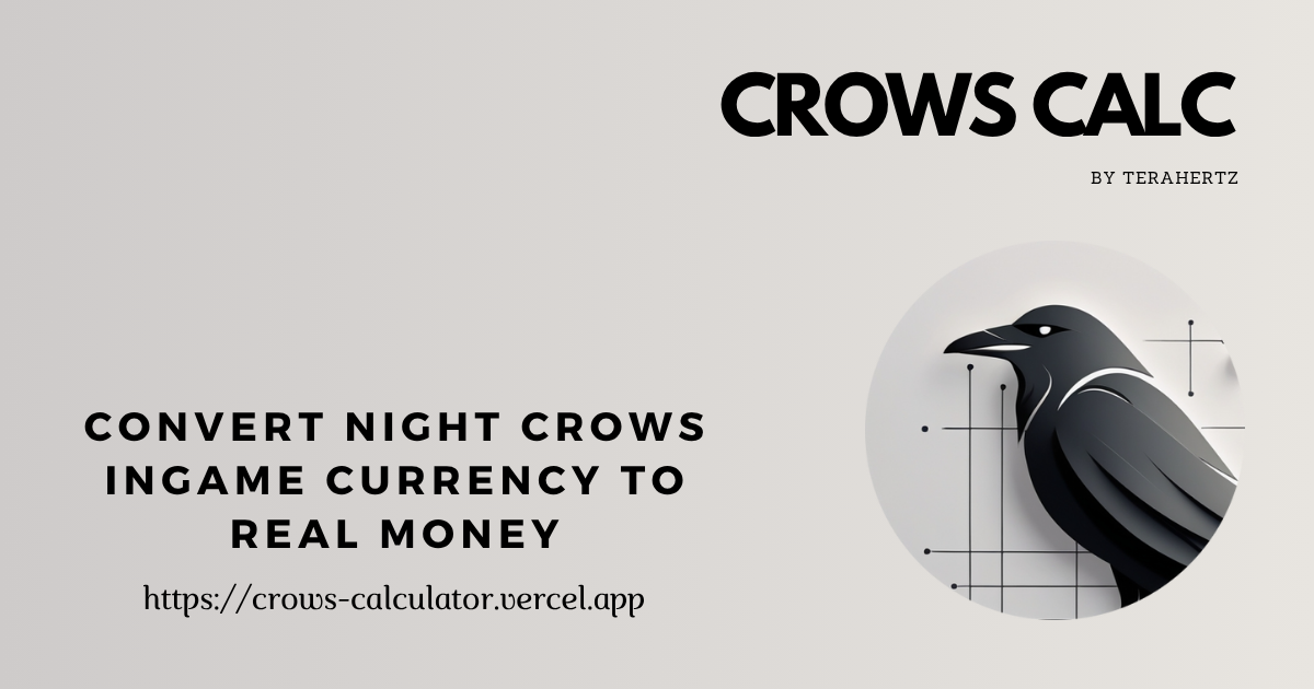Crows Calc – NIGHT CROWS Token & Currency Converter